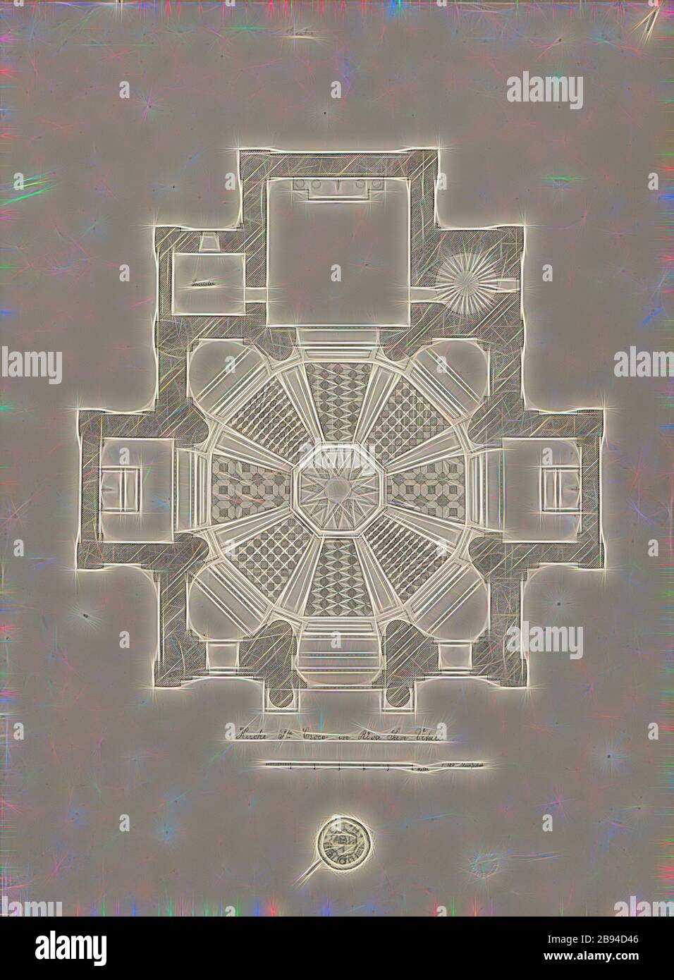Kirche Santa Croce in Riva San Vitale, Floor plan of the Church of ...