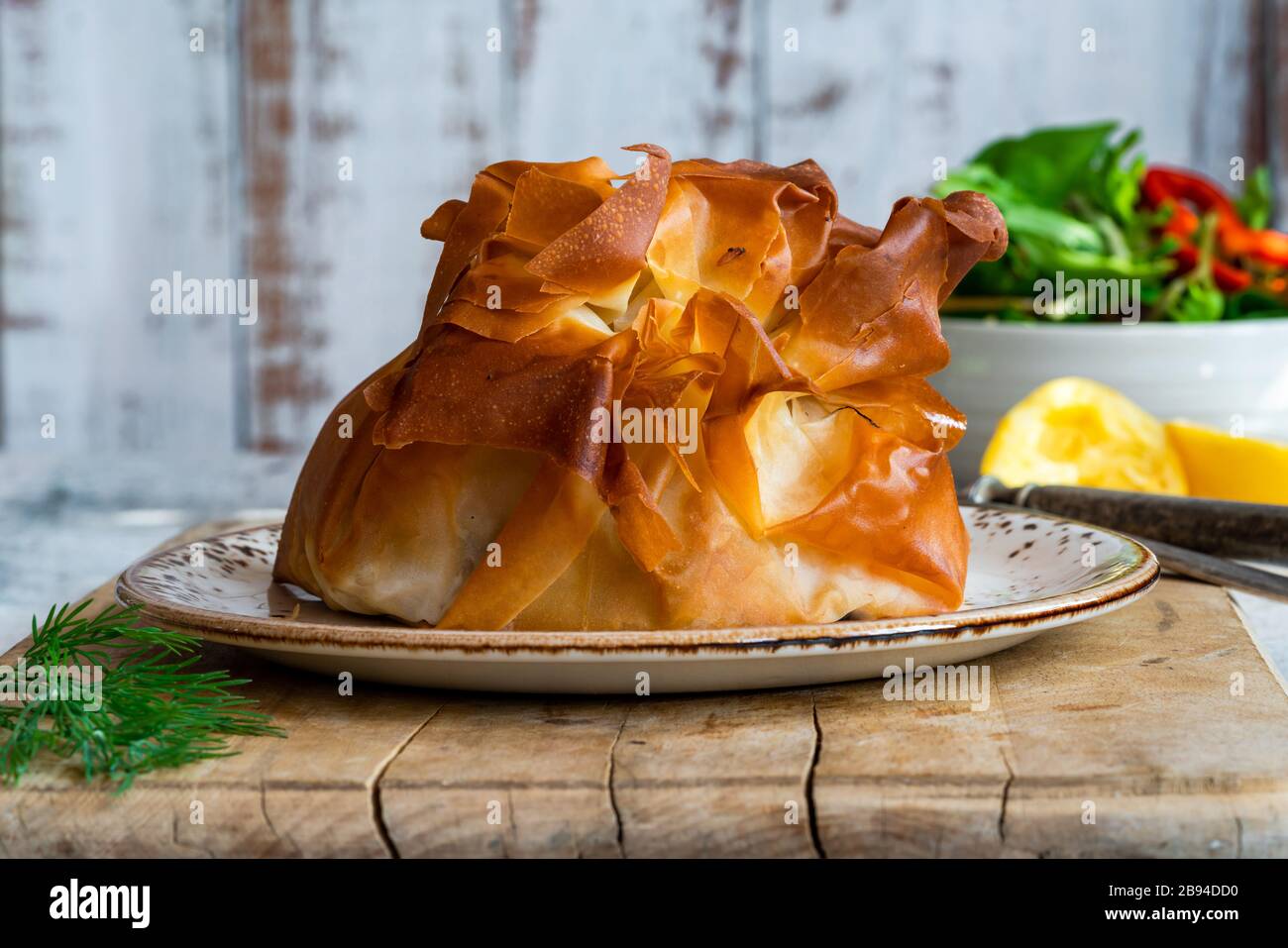 Coulibiac - Russian type of pirog filled with salmon stuffed with rice ...