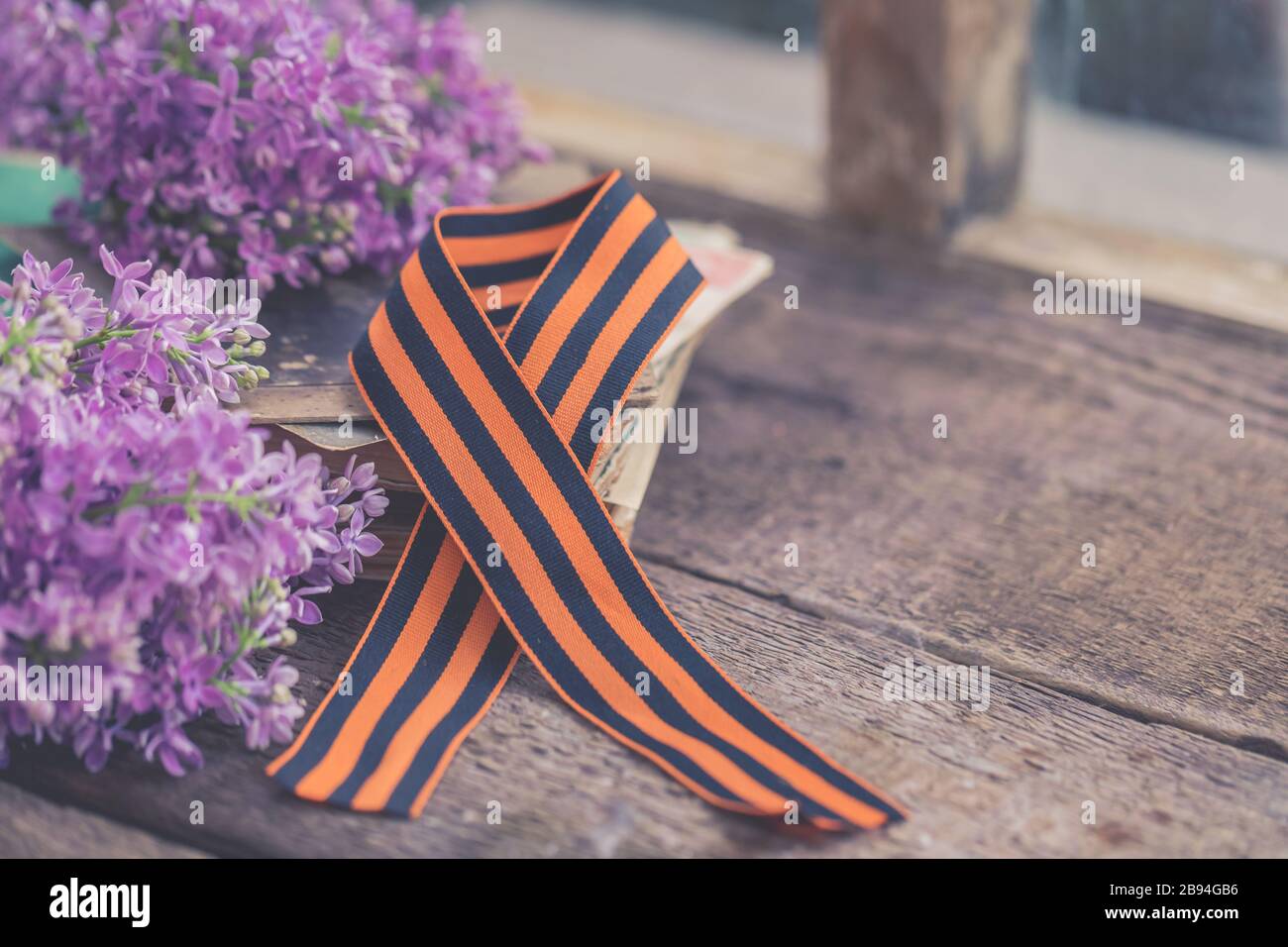 German Second World War emblem with fire background, 75 years victory ...