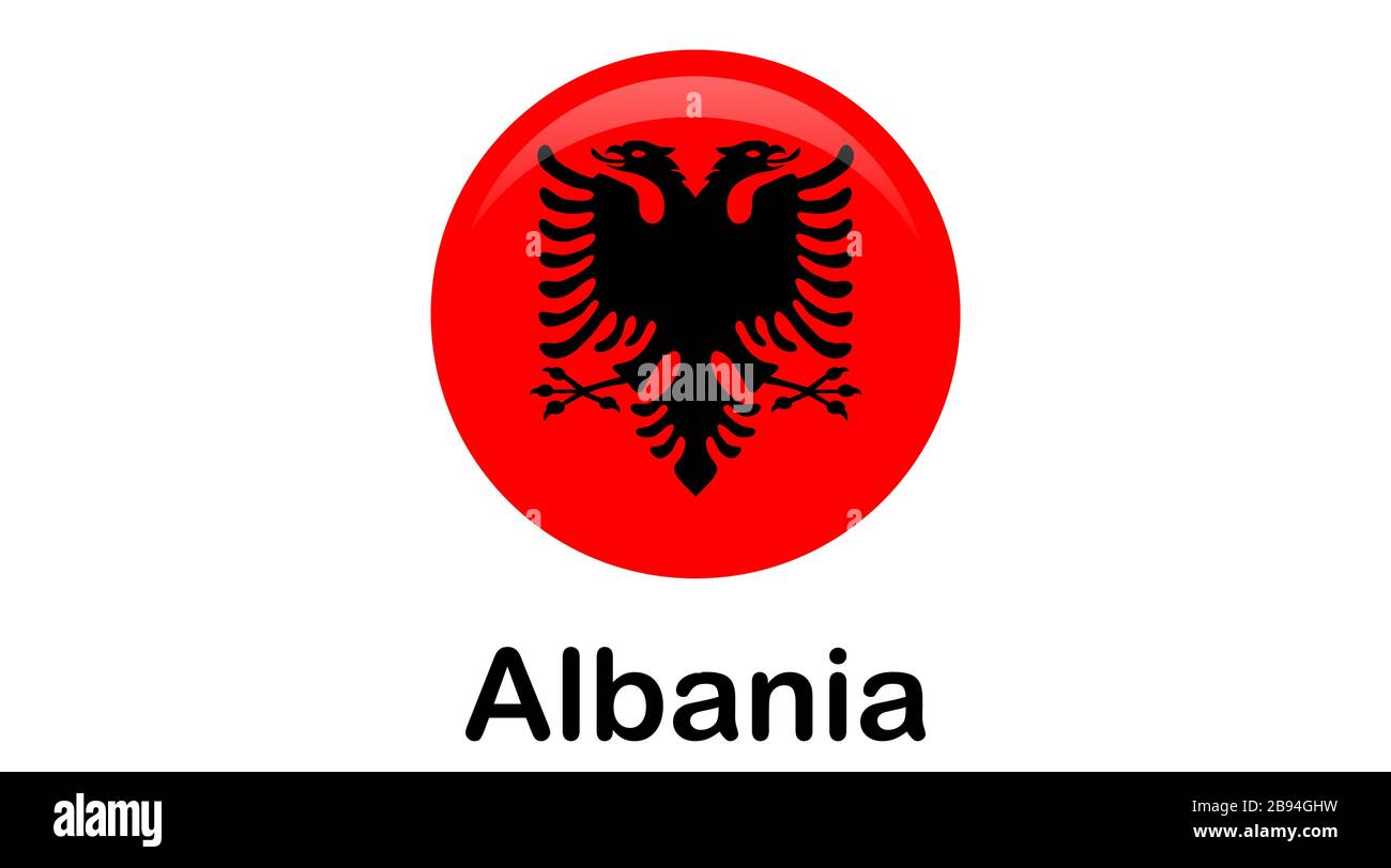 Albania national flag, official colors and proportion correctly Stock ...