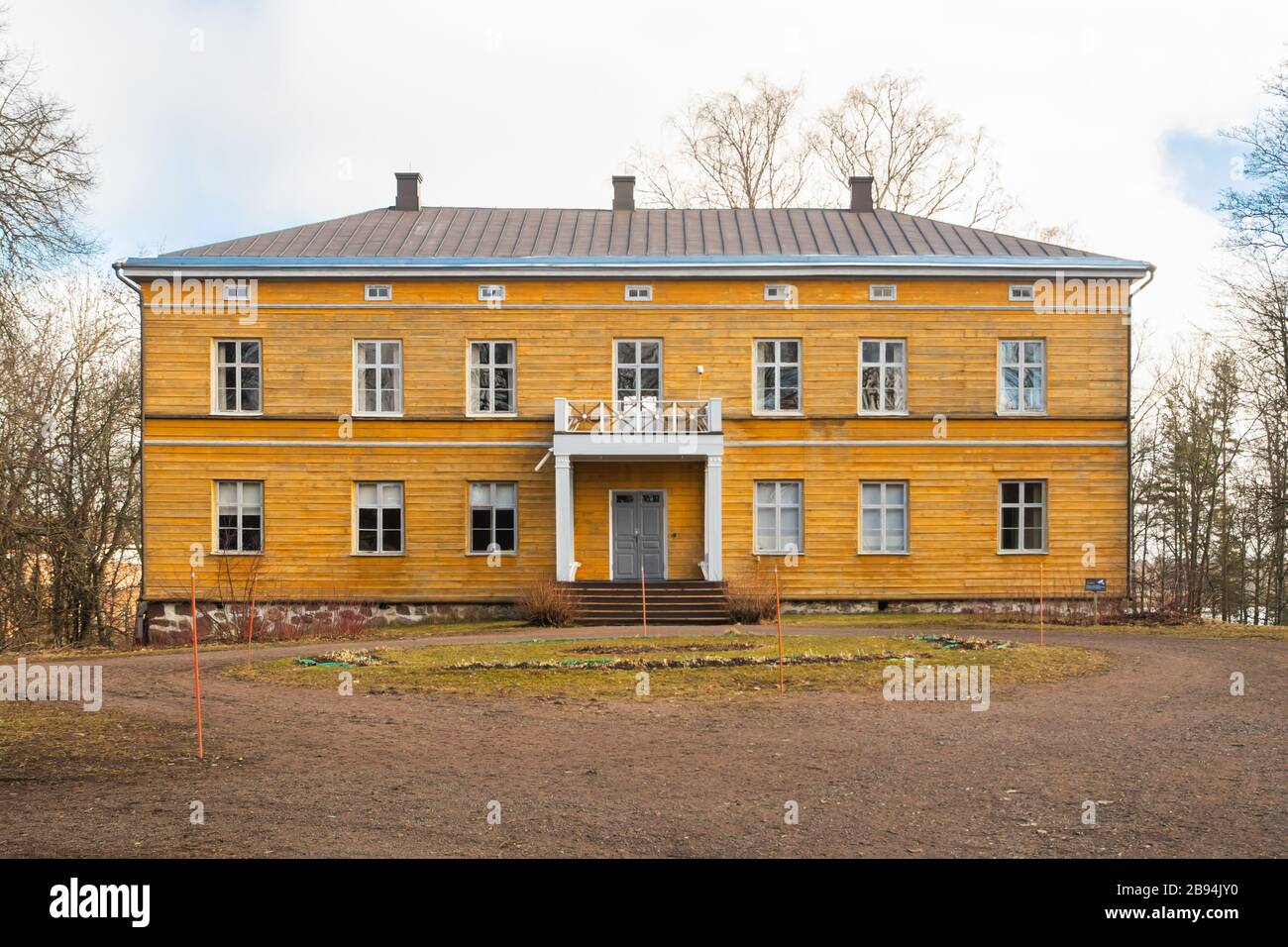 Kouvola, Finland - 19 March 2020: Beautiful yellow old building of ...
