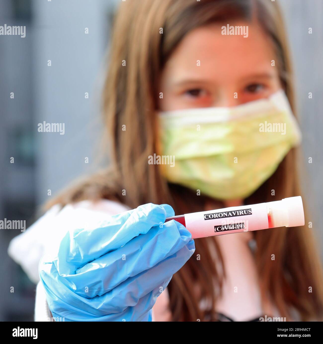 sample with infected blood by Corona Virus also called Covid-19 and the ...
