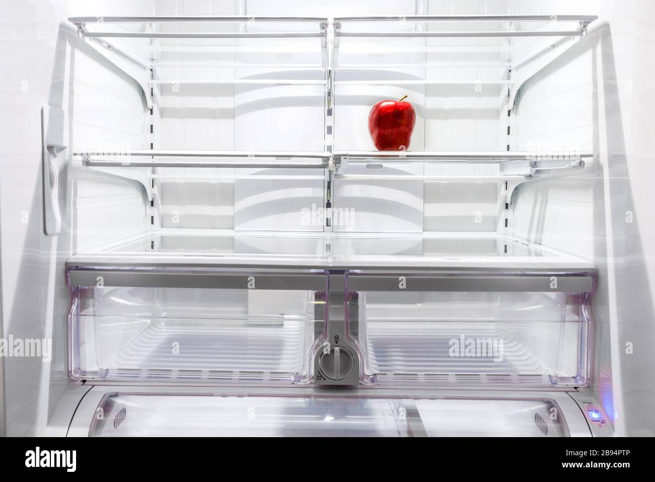 Red apple in refrigerator Stock Photo - Alamy