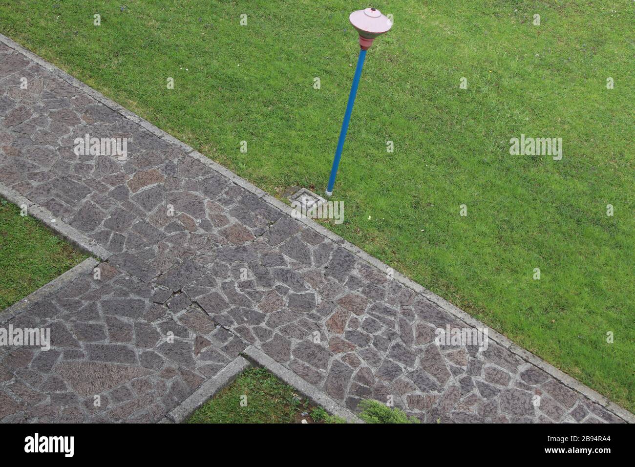 pathway in the park, top view in Italy Stock Photo - Alamy