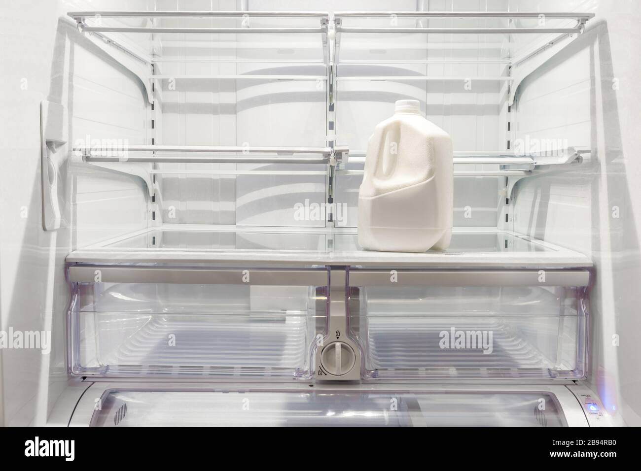 Milk jug in a refrigerator Stock Photo - Alamy