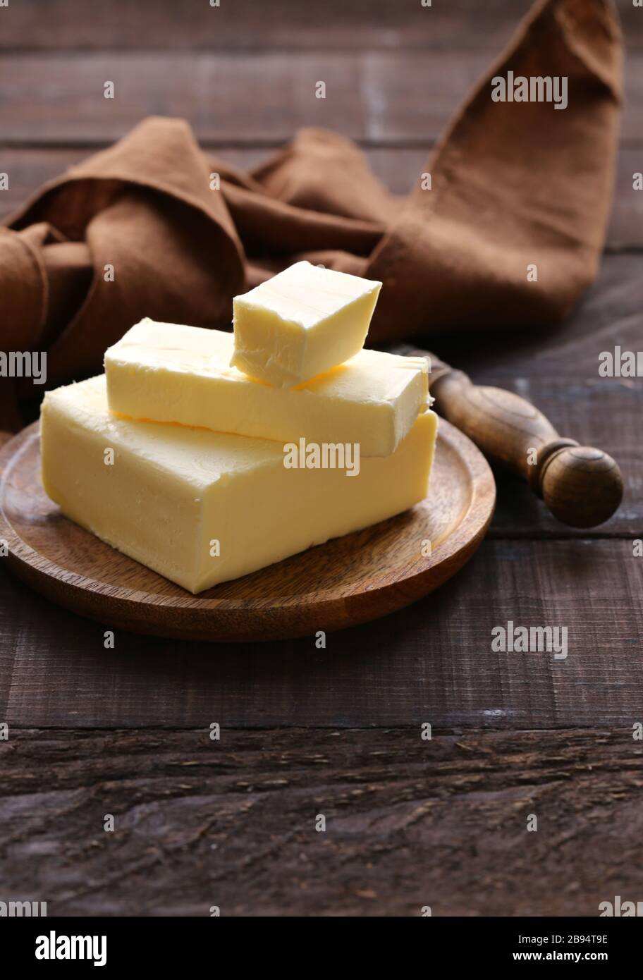 natural organic butter for breakfast Stock Photo - Alamy