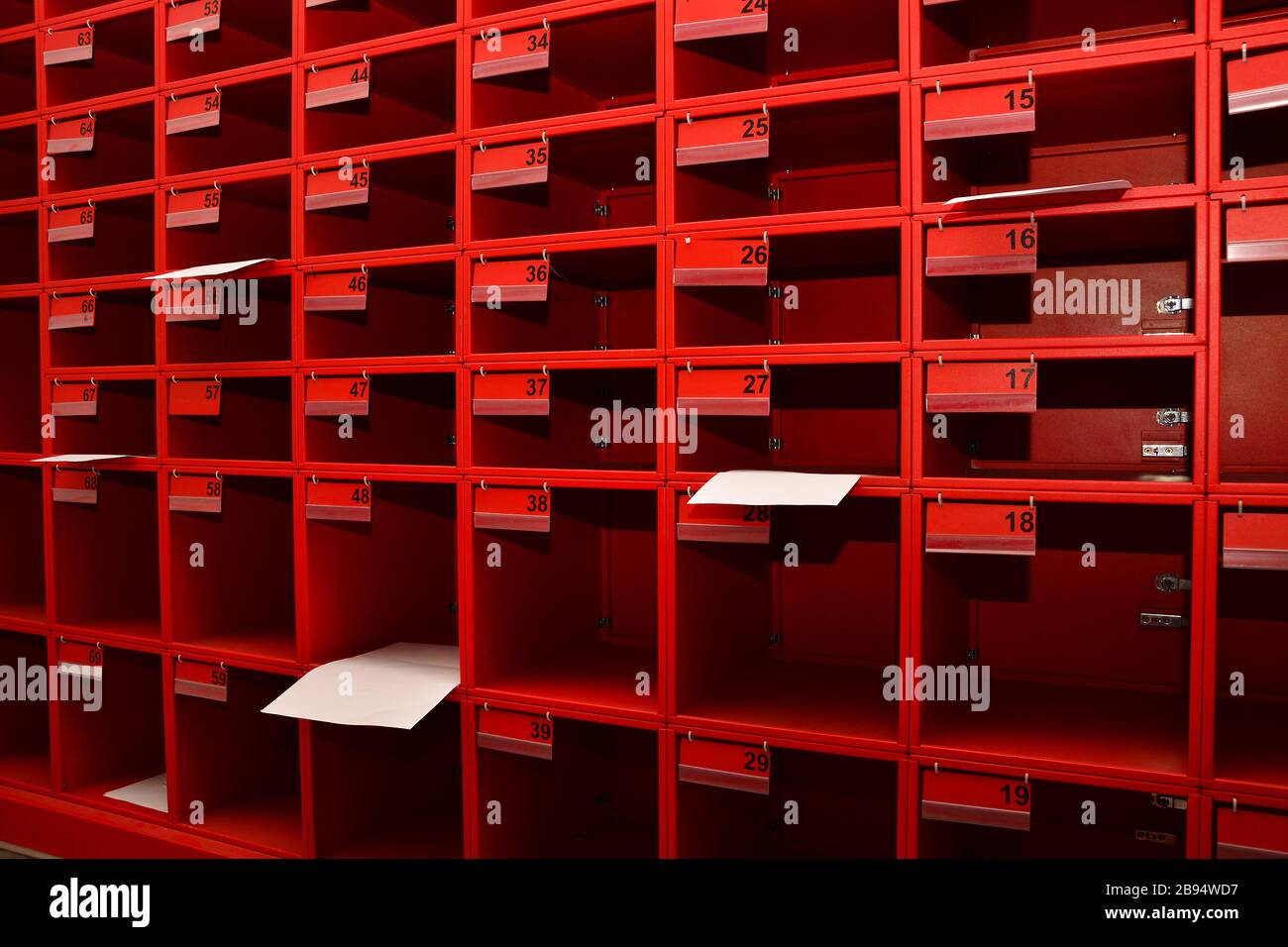 Modern red post box hi-res stock photography and images - Alamy