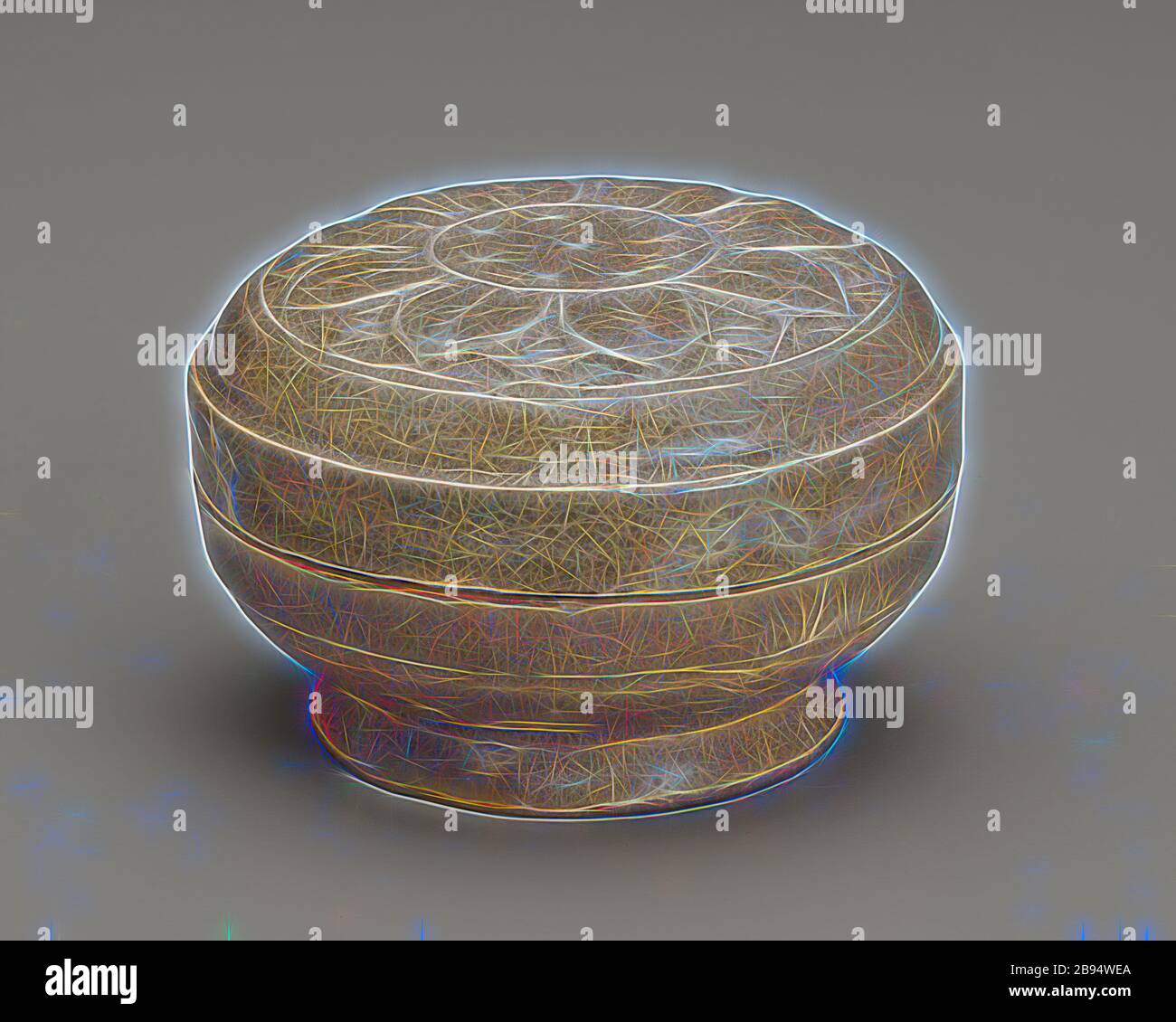 covered box, 618-906, Stoneware (changsha Ware), Diam: 3-1/8 in., Asian ...