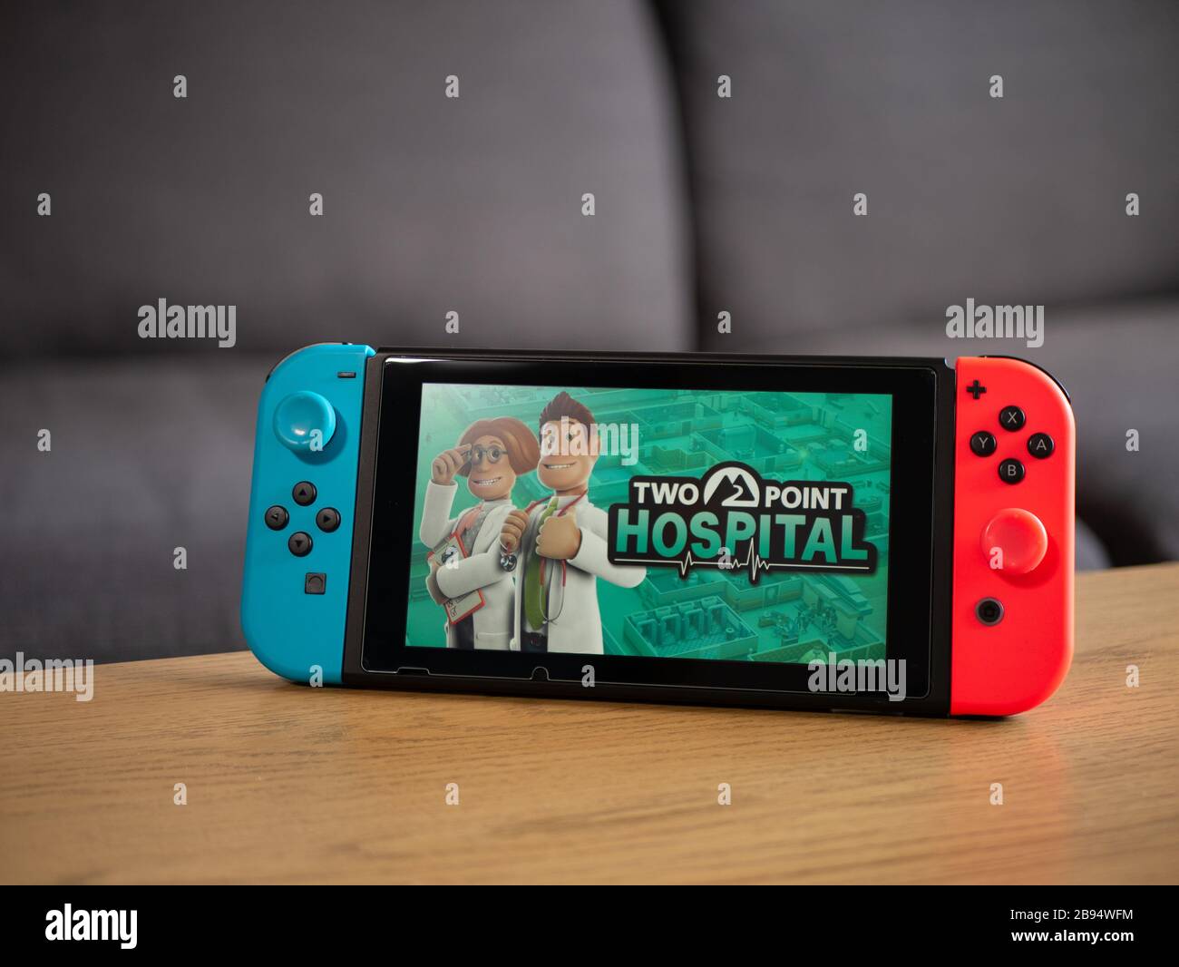 UK, March 2020: Nintendo switch console two point hospital game Stock ...
