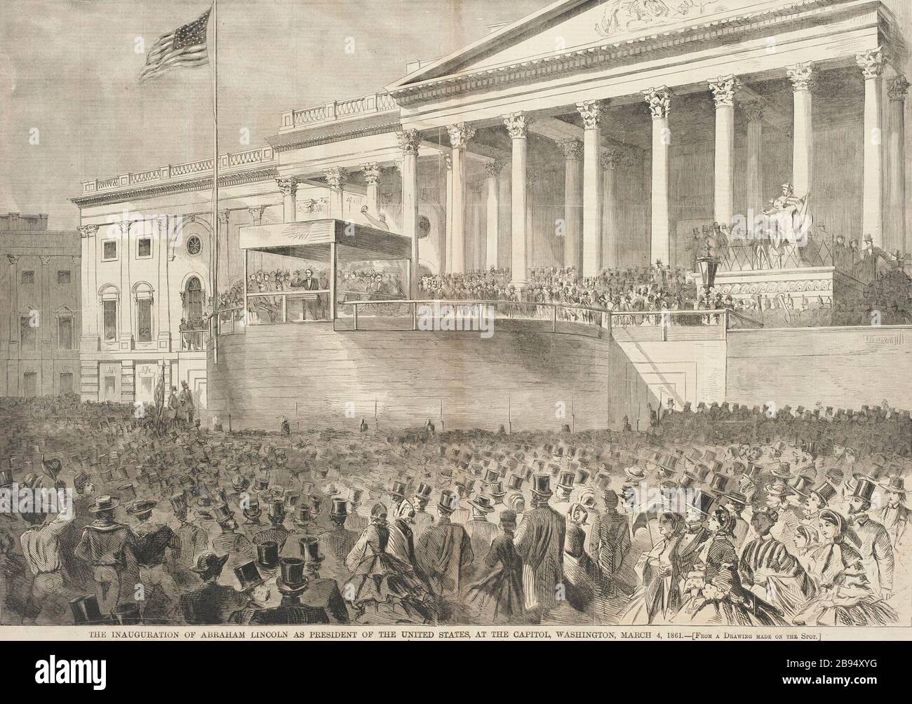 Inauguration of abraham lincoln as president of the united march hi-res ...