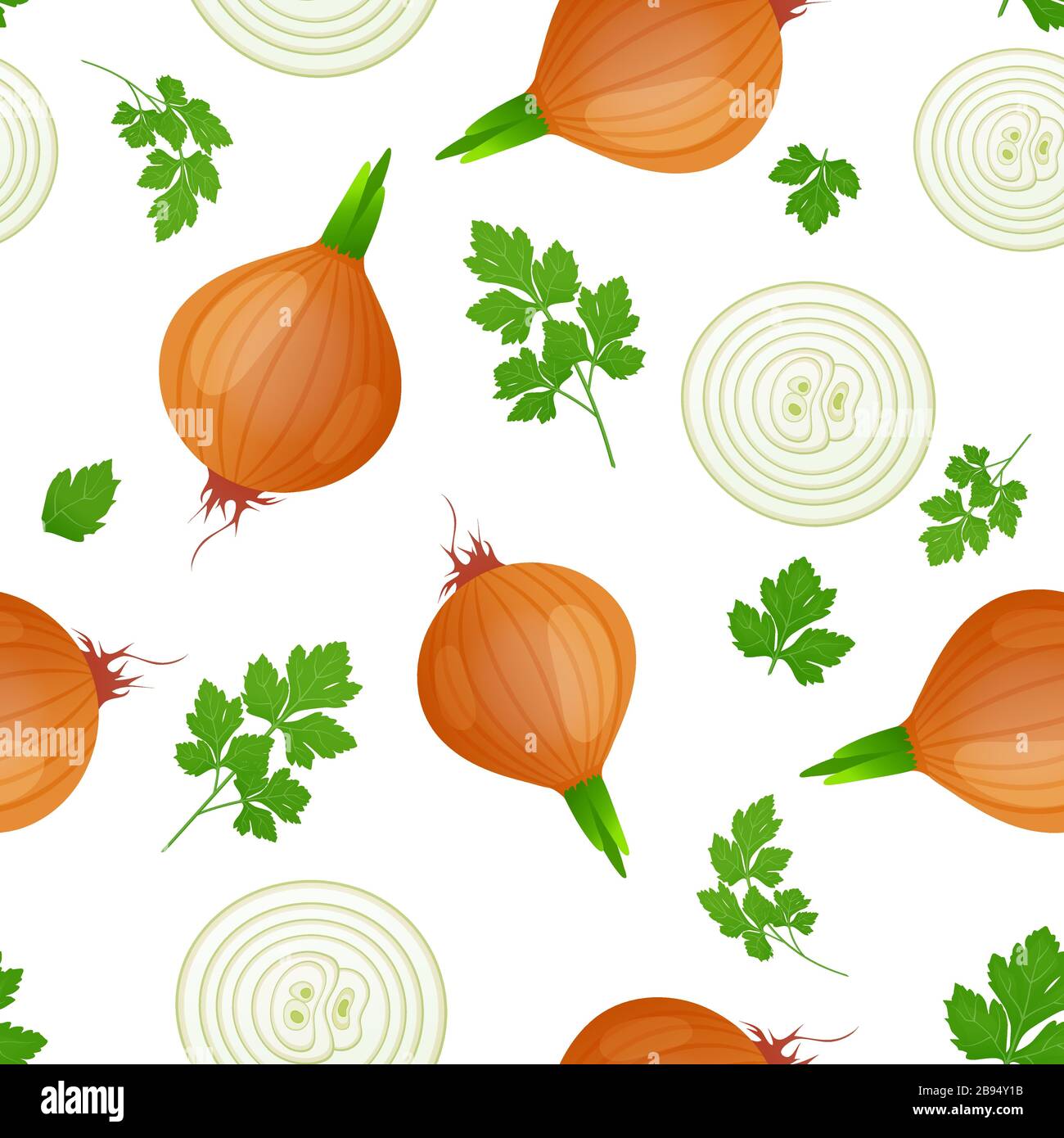 Onion bulb with green sprout and slice isolated on white background ...