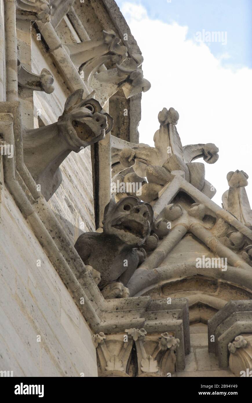 Gargoyle laughing on top of Notre Dame, Paris, France Stock Photo - Alamy