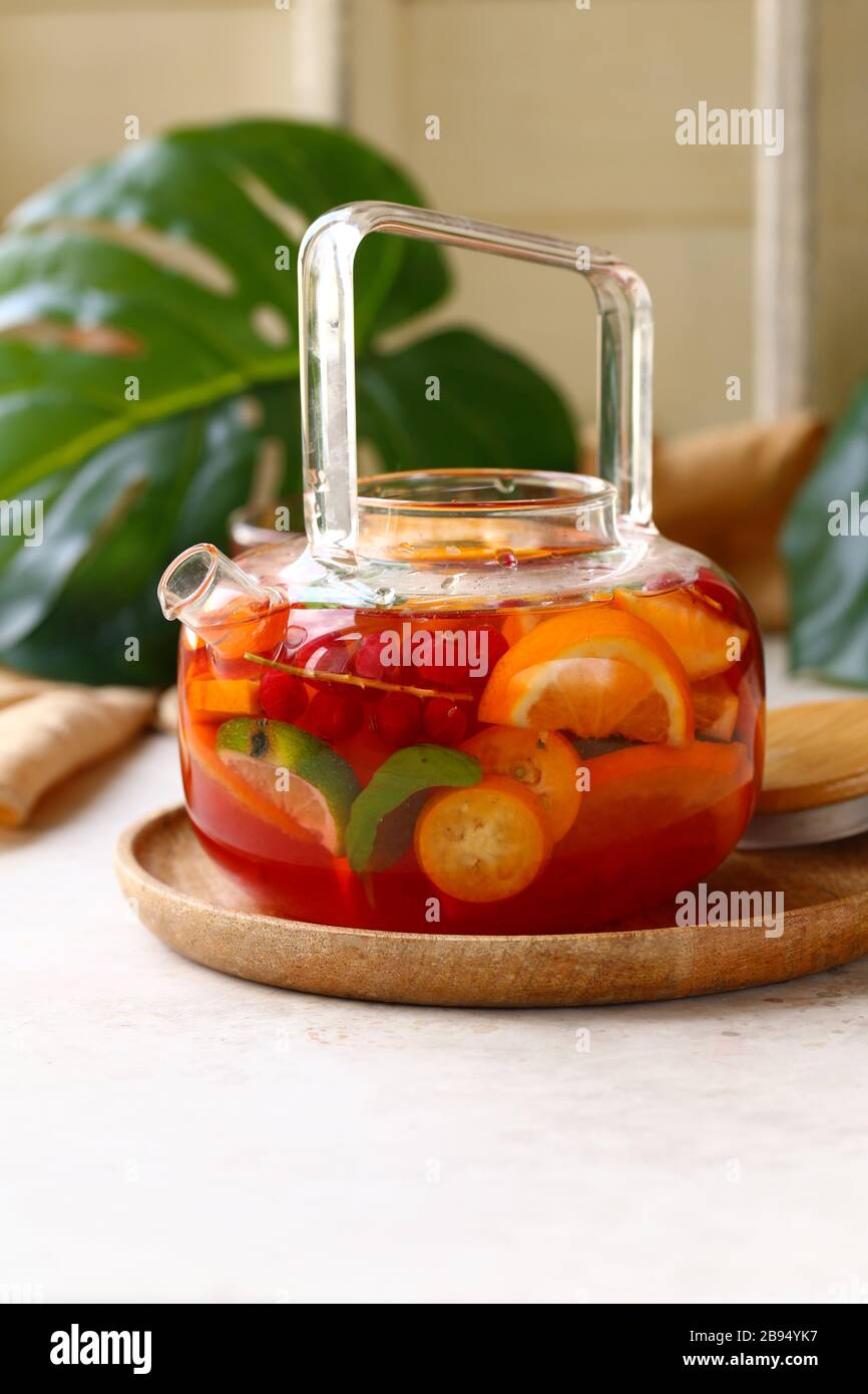 natural organic citrus fruit tea Stock Photo - Alamy