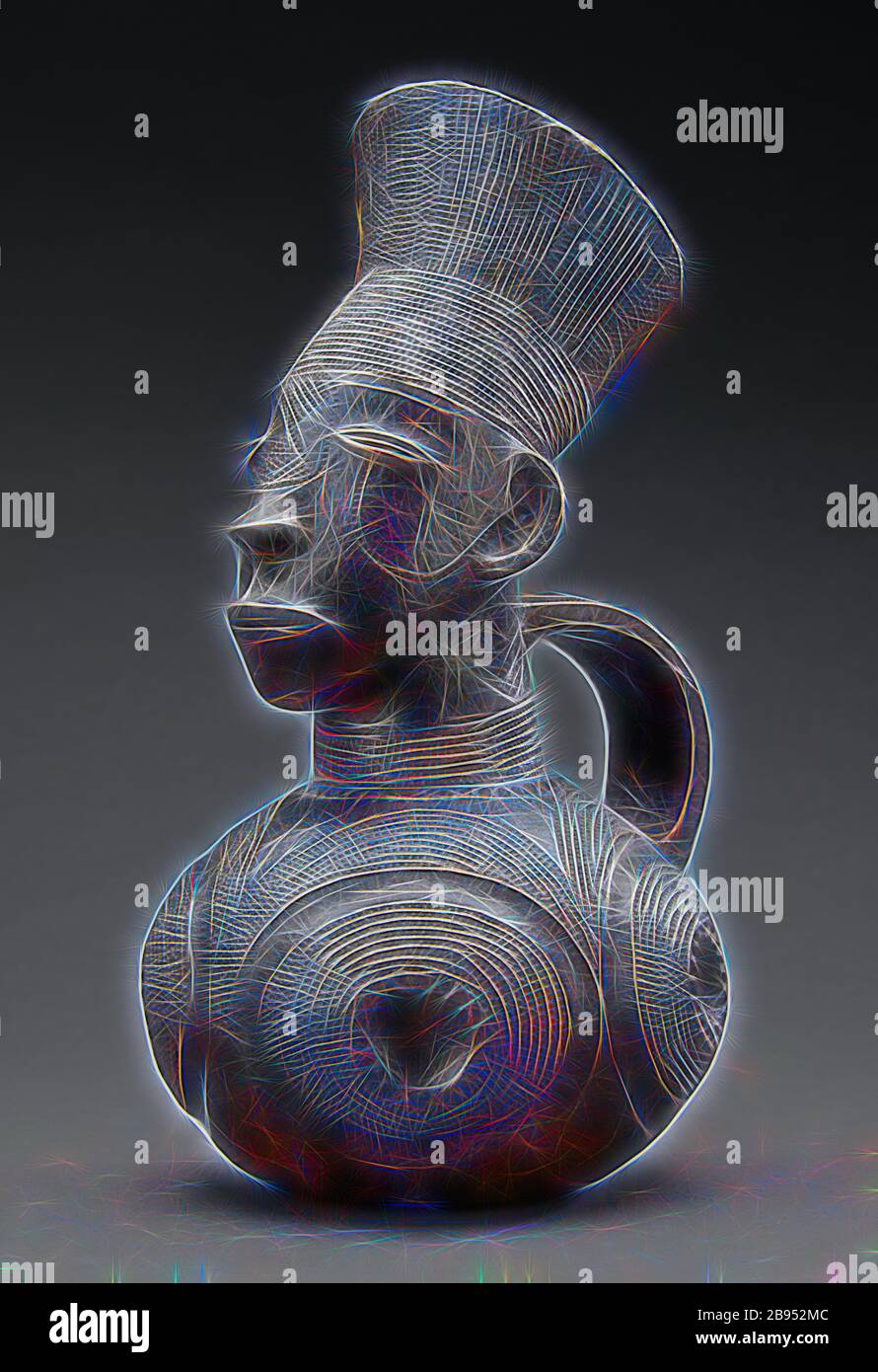 vessel, Mangbetu people, 20th century, ceramic, 11-3/16 in., African ...