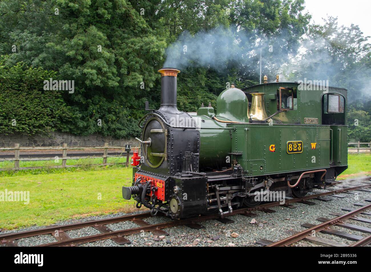 No 823 "Countess", 0-6-0, steam engine at Welshpool & Llanfair Light ...