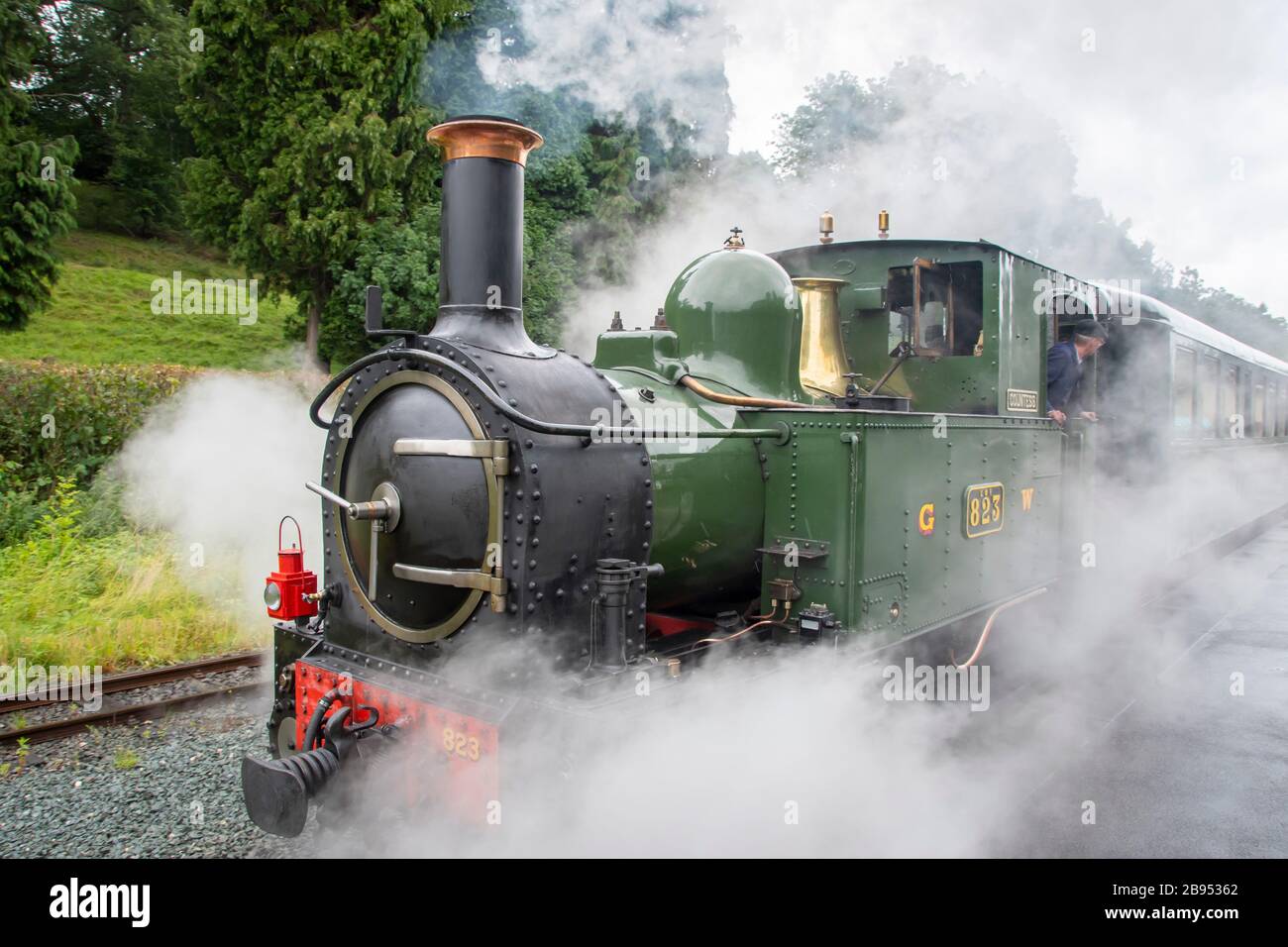 No 823 "Countess", 0-6-0, steam engine at Welshpool & Llanfair Light ...
