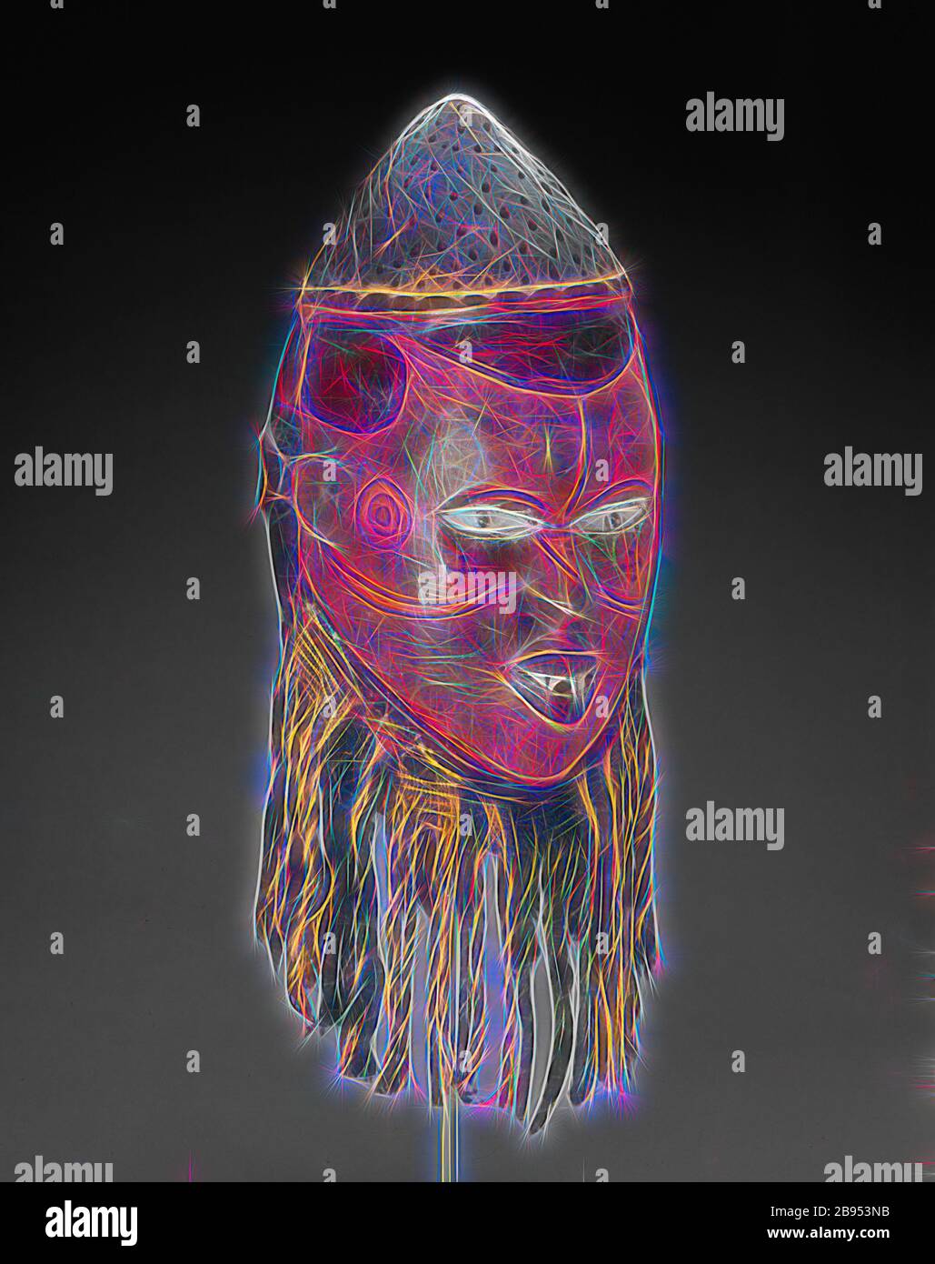 Janus-faced helmet mask, Ejagham people, 20th century, wood, skin ...