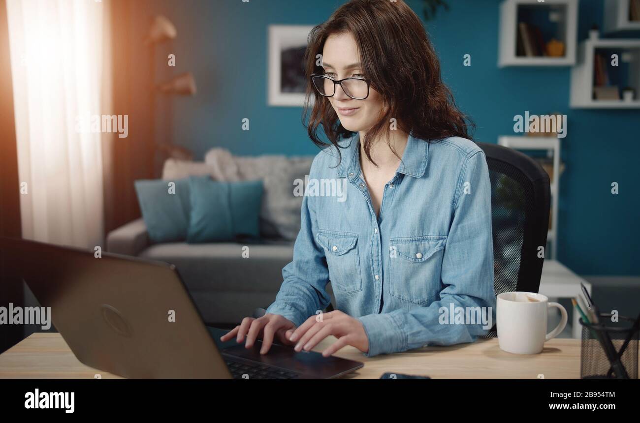 Contented woman hi-res stock photography and images - Alamy