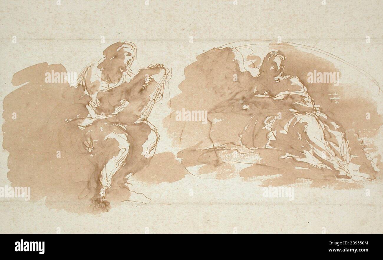 Two seated figures with books hi-res stock photography and images - Alamy