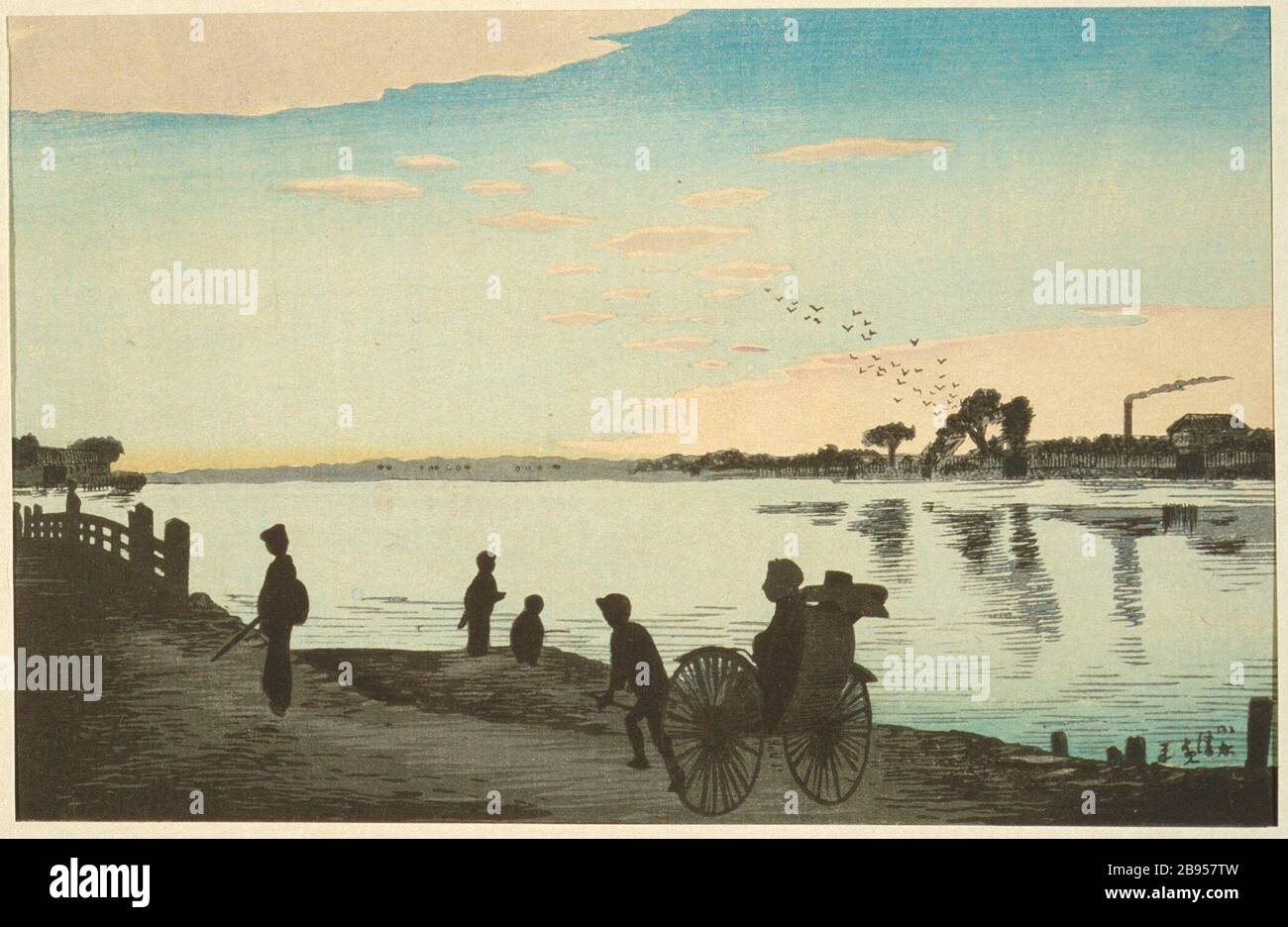 Japanese prints bridge hi-res stock photography and images - Alamy