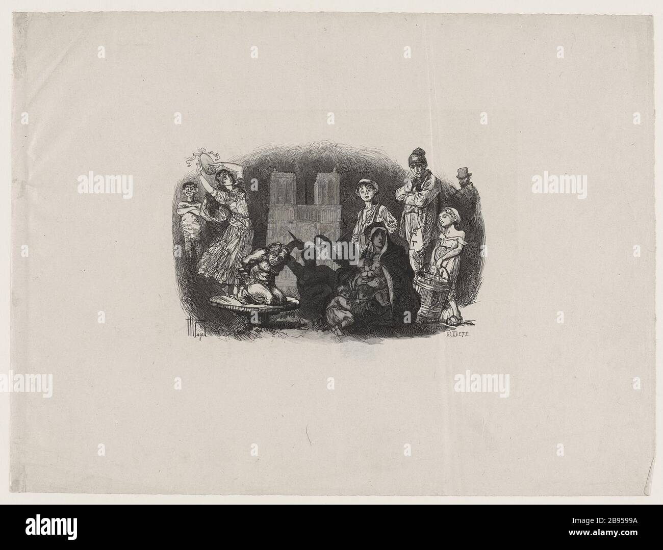 Victor Hugo's novels characters Stock Photo - Alamy