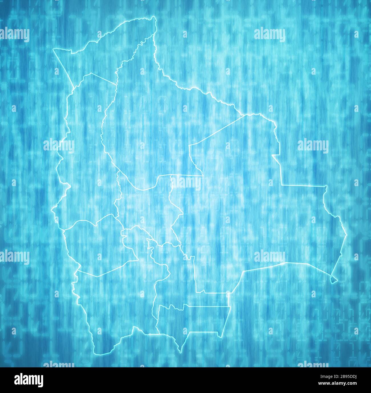 territories of regions on map with administrative divisions and borders ...