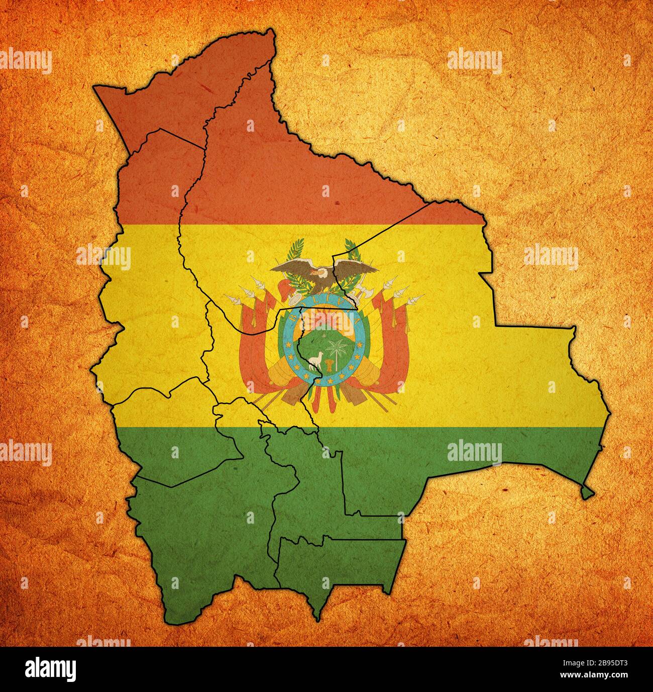 territories and flag of regions on map with administrative divisions ...