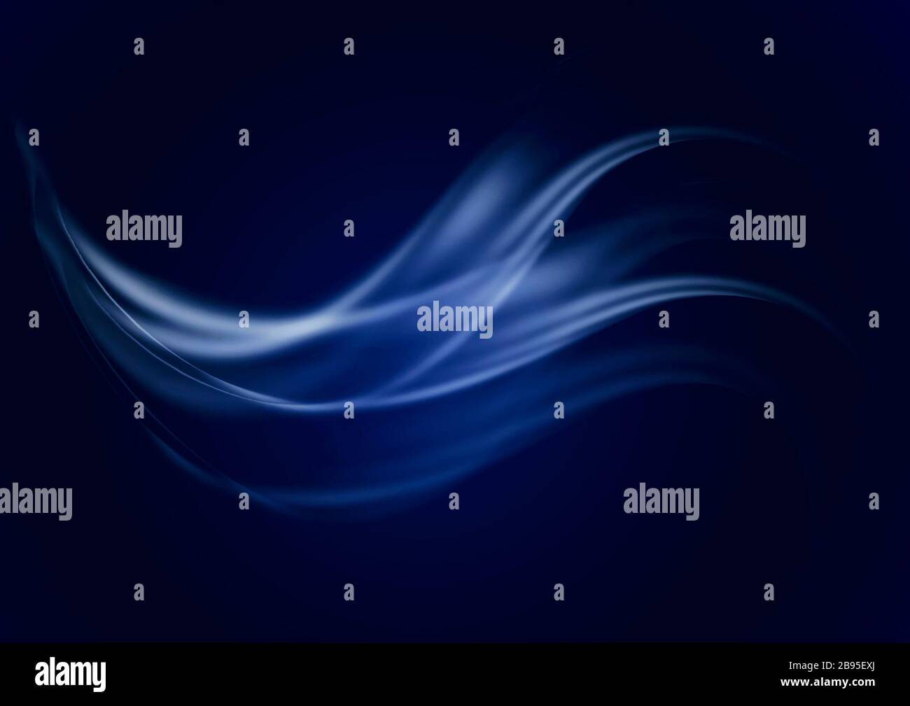 Abstract dark blue background with current concave blue and bluish ...