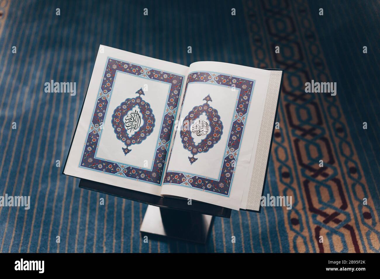 Quran Koran - holy book of Muslims, in the Turkish mosque Stock Photo ...