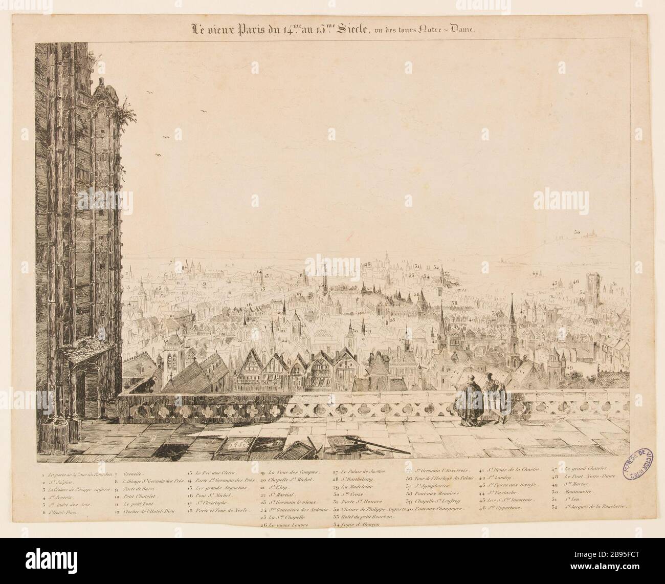 The old Paris from the 14ME century 15me saw Notre Dame towers Anonyme ...