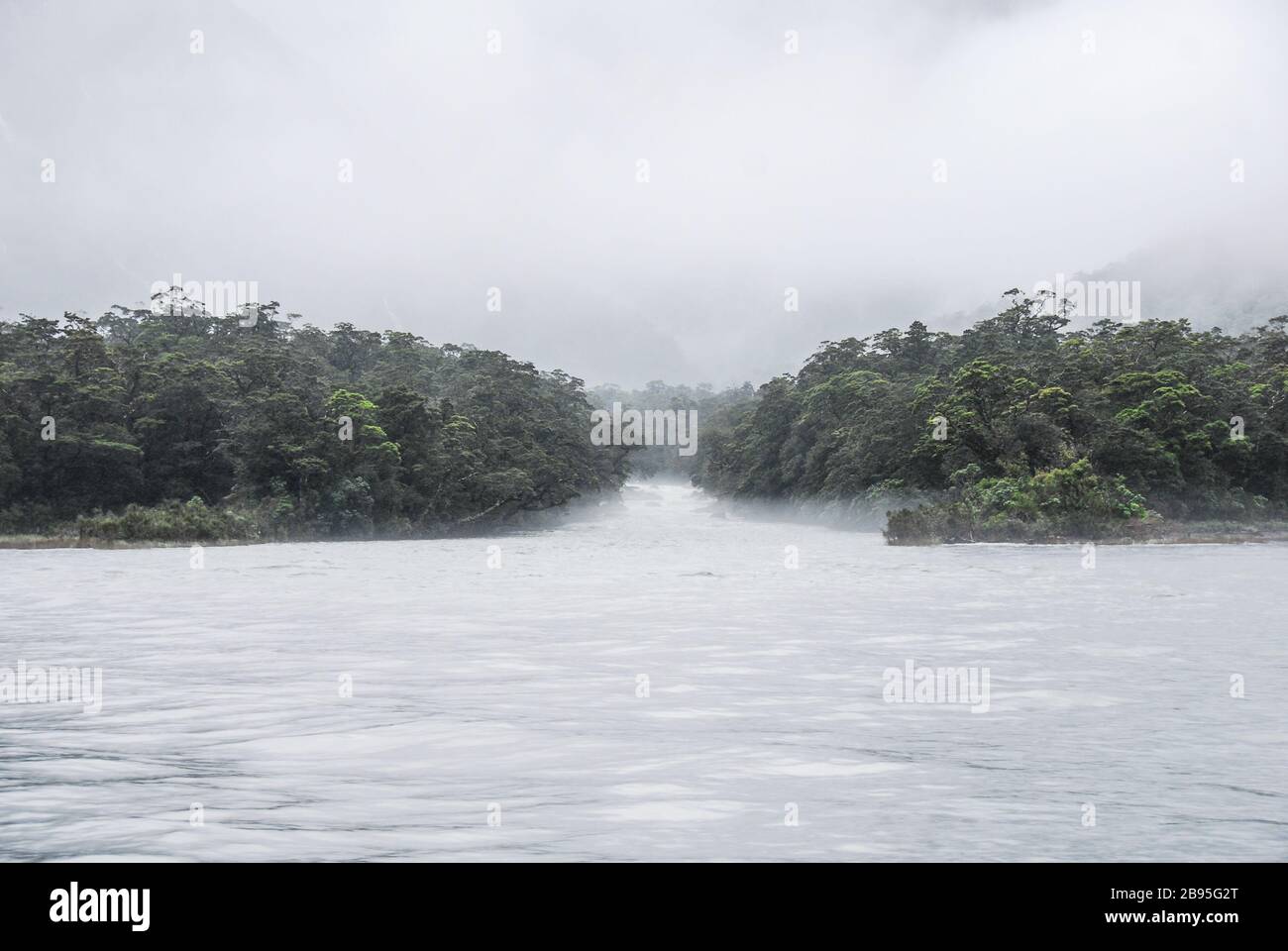 Waterfalls in Milford Sound, New Zealand Stock Photo - Alamy
