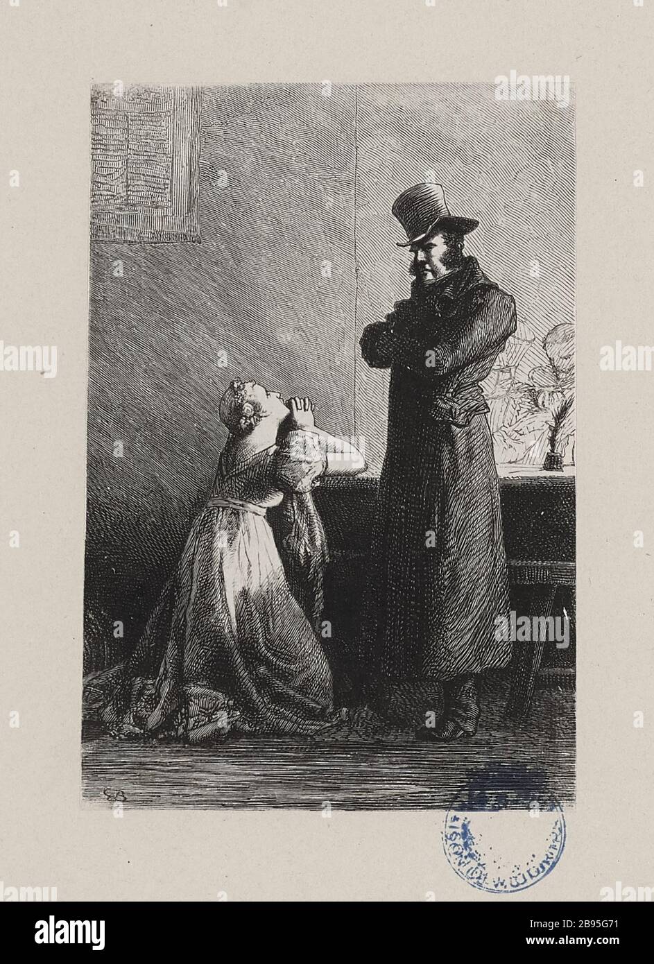 [Les Miserables, Part I, Book Five, Chapter XIII] She dragged herself across the damp floor ...