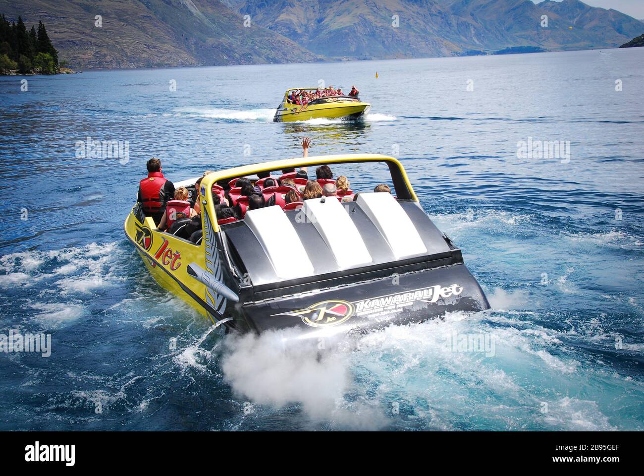 jet boat attraction in Queenstown, New Zealand Stock Photo - Alamy