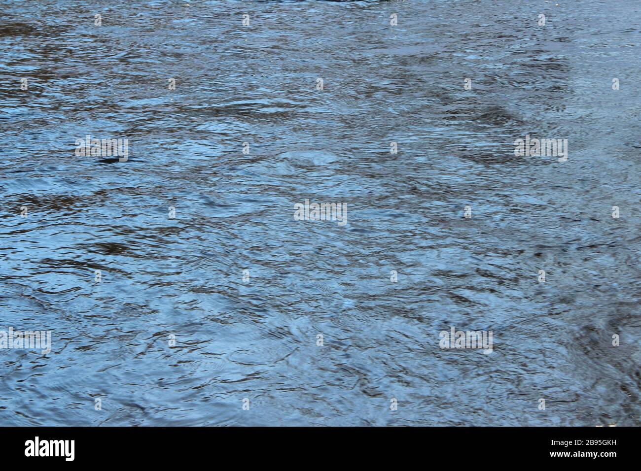 Water surface with waves and glare of light. Place for text and design ...