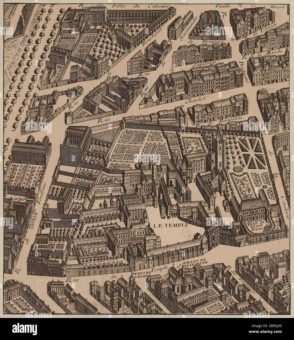 Paris map 18th century hi-res stock photography and images - Alamy