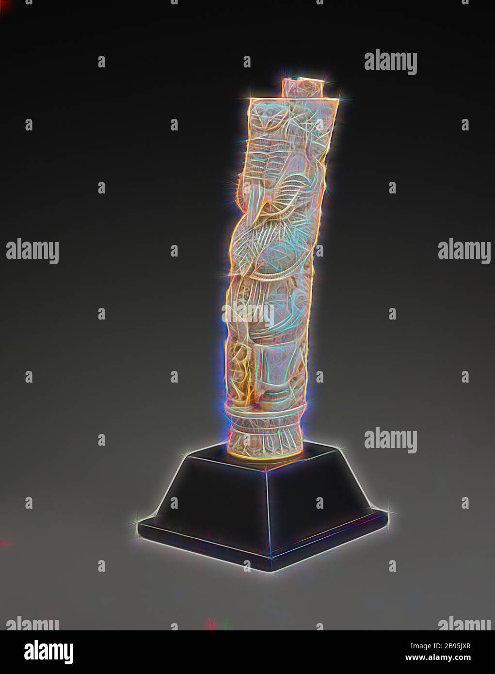 throne leg, Ganga, Ganga, 17th century, ivory, 16-1/4 x 6-1/2 in ...