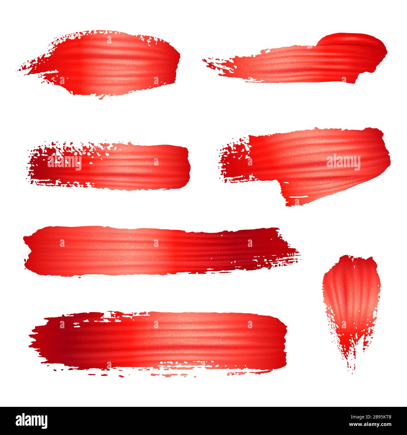 Collection red ink brush Stock Vector Images - Alamy