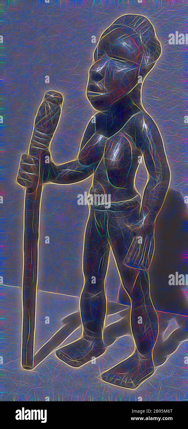 female figure, Dan people, 20th century, brass, 8 x 3-1/4 x 2 in ...