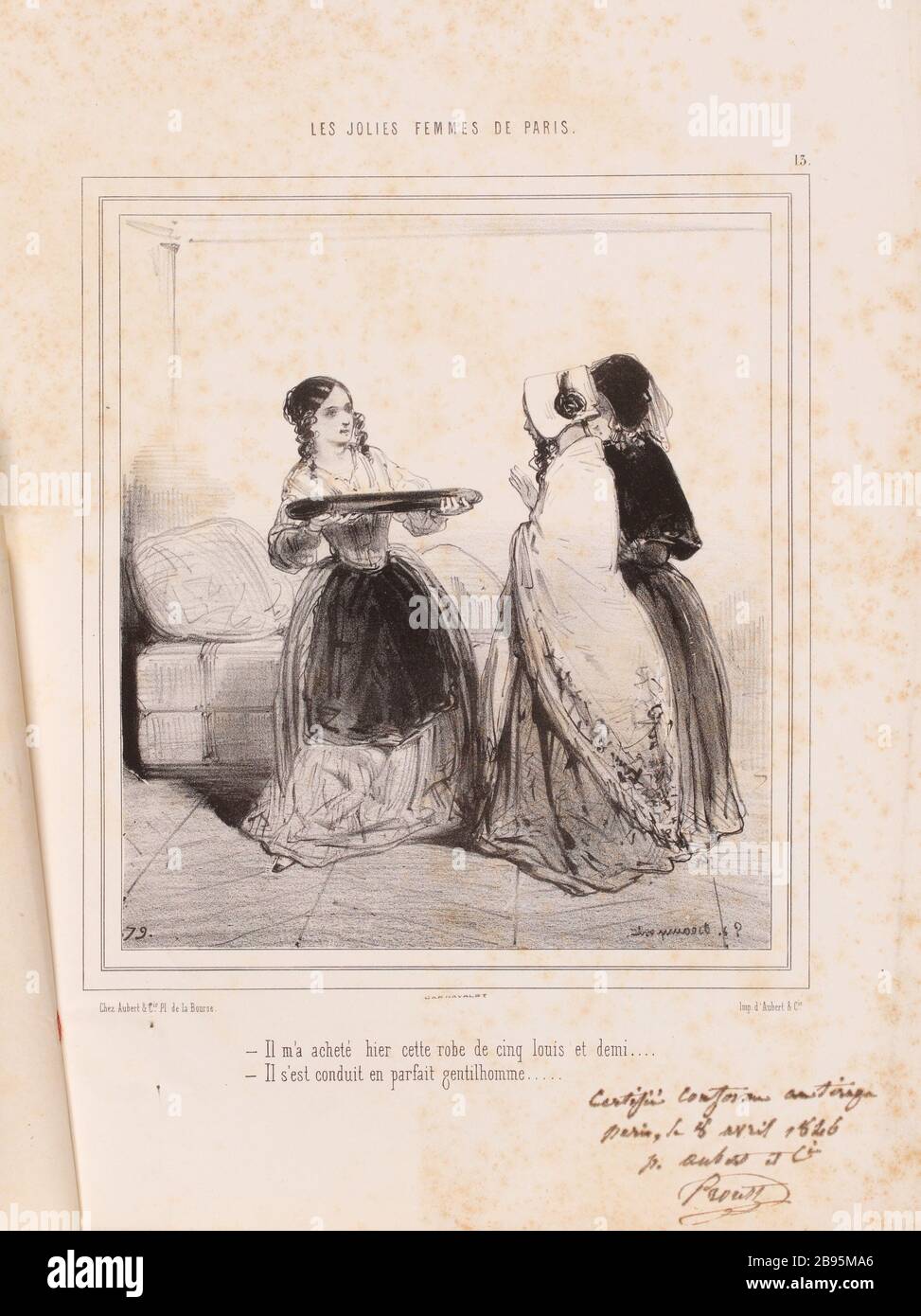 THE BEAUTIFUL WOMEN OF PARIS. [Plate 13] (as registered (letter Stock ...