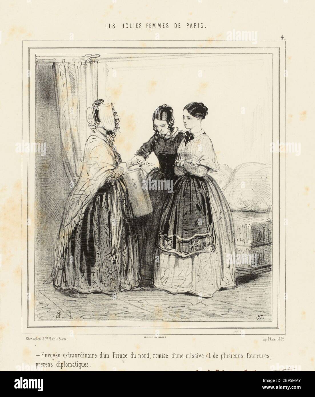 THE BEAUTIFUL WOMEN OF PARIS. [Plate 4] (as registered (letter Stock ...