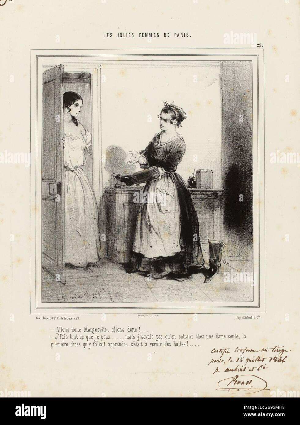 THE BEAUTIFUL WOMEN OF PARIS. [Plate 29] (registered title (letter ...
