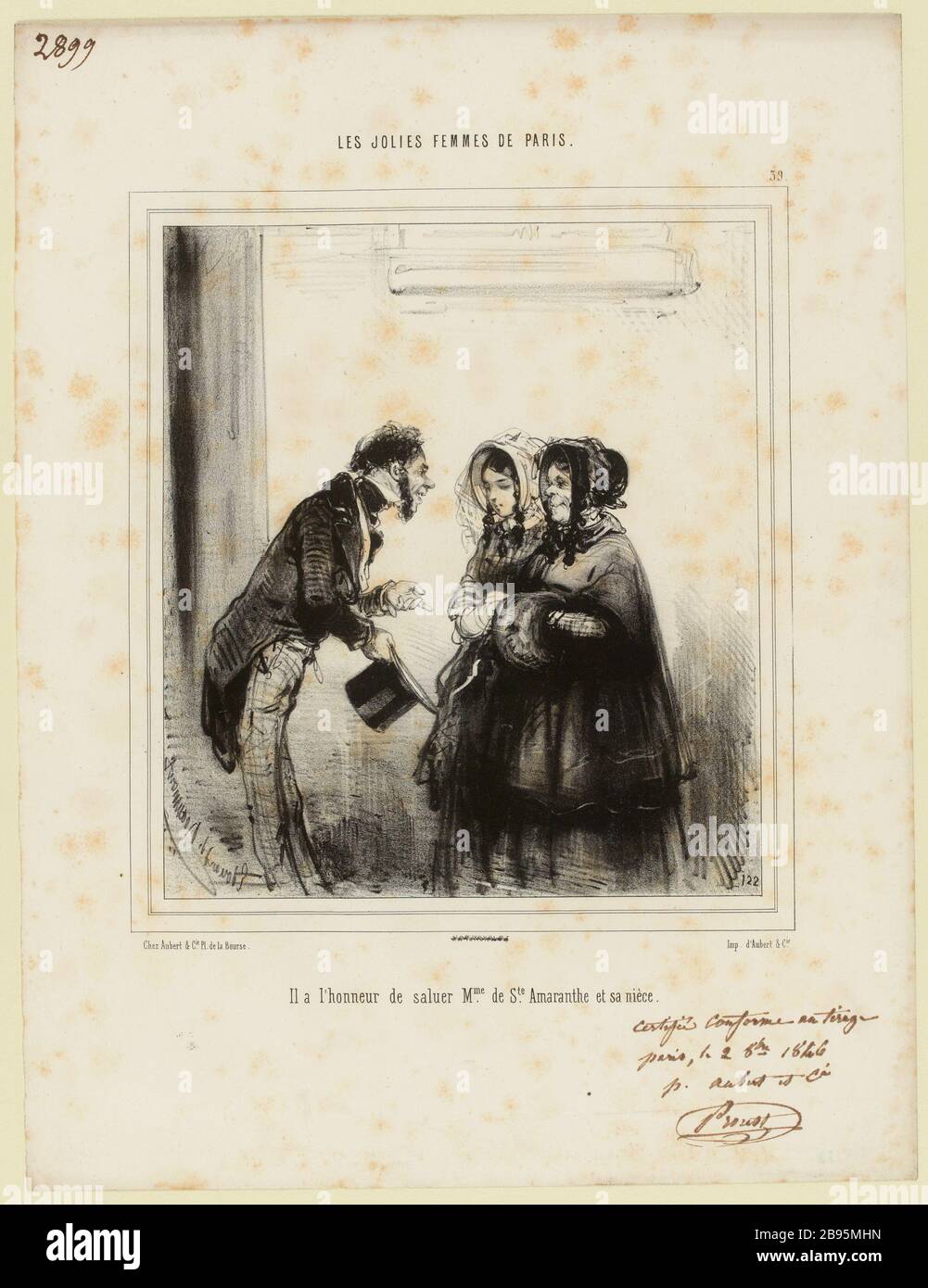THE BEAUTIFUL WOMEN OF PARIS. [39 Plate] (registered title (letter ...
