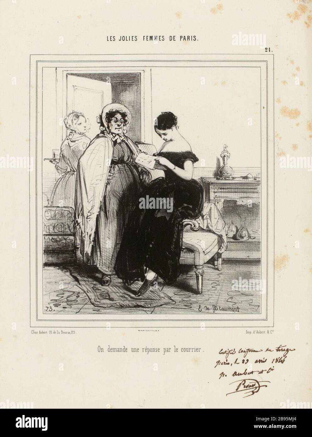 THE BEAUTIFUL WOMEN OF PARIS. [Plate 21] (as registered (letter Stock ...