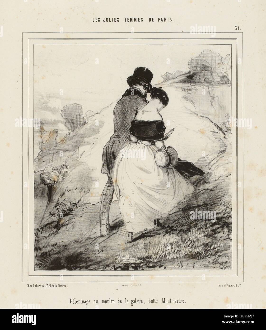 THE BEAUTIFUL WOMEN OF PARIS. [31 Plate] (registered title (letter ...