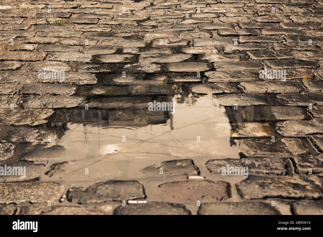 Puddle of water on the street hi-res stock photography and images - Alamy