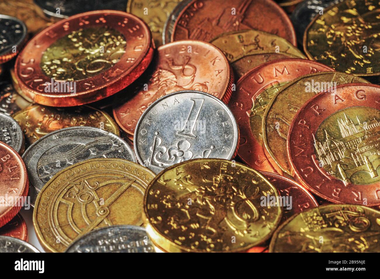 Czech crown, coins of the Czech Republic (CTK Photo/Vojtech Vlk Stock ...