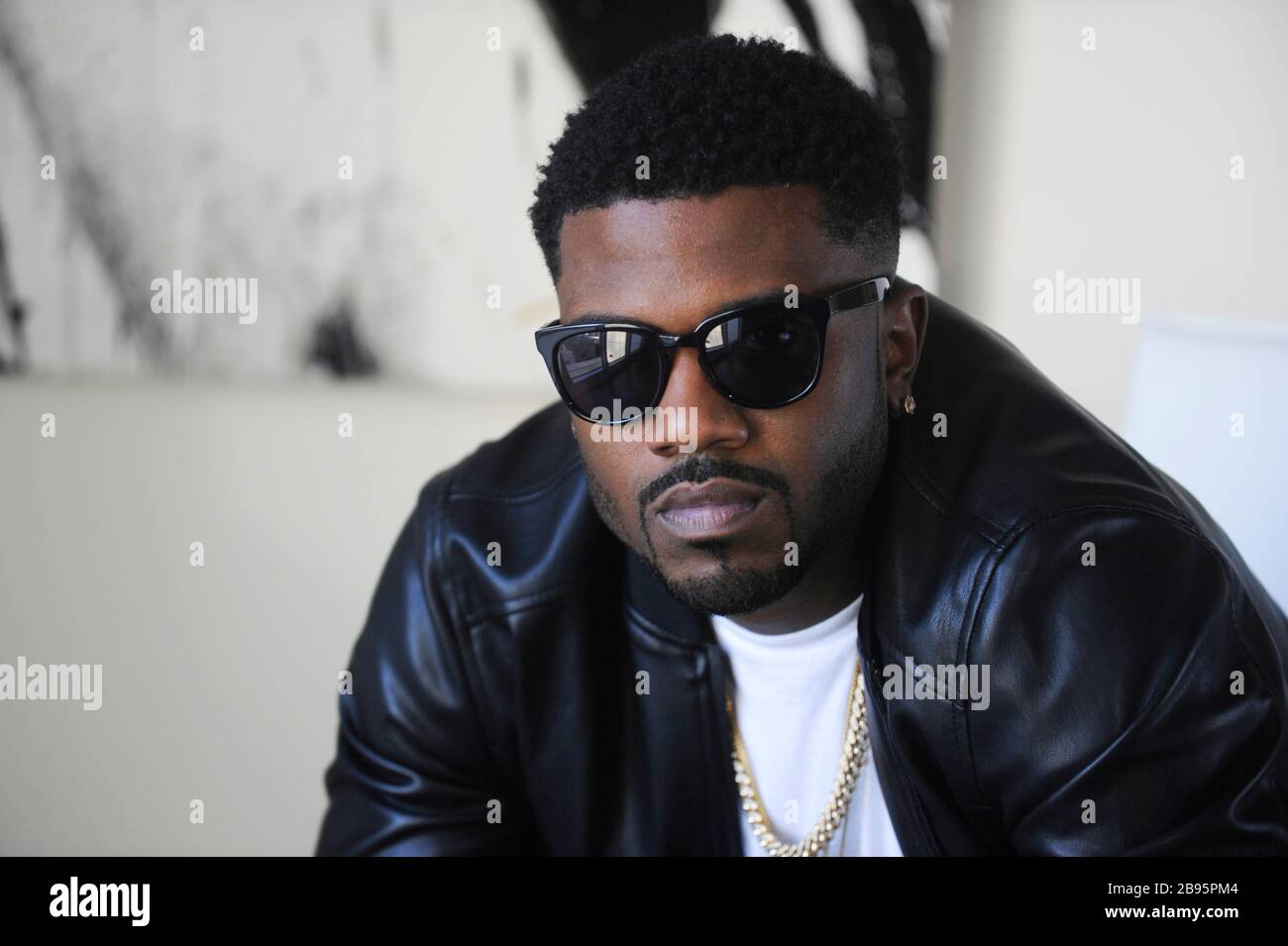 Singer Ray J portrait on set of his music video "Curtains Closed" in ...