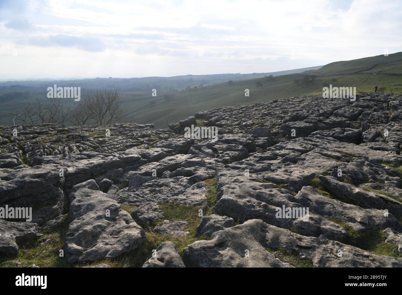 Limestone pavement at the top of Malham Cove, Malham, North Yorkshire ...