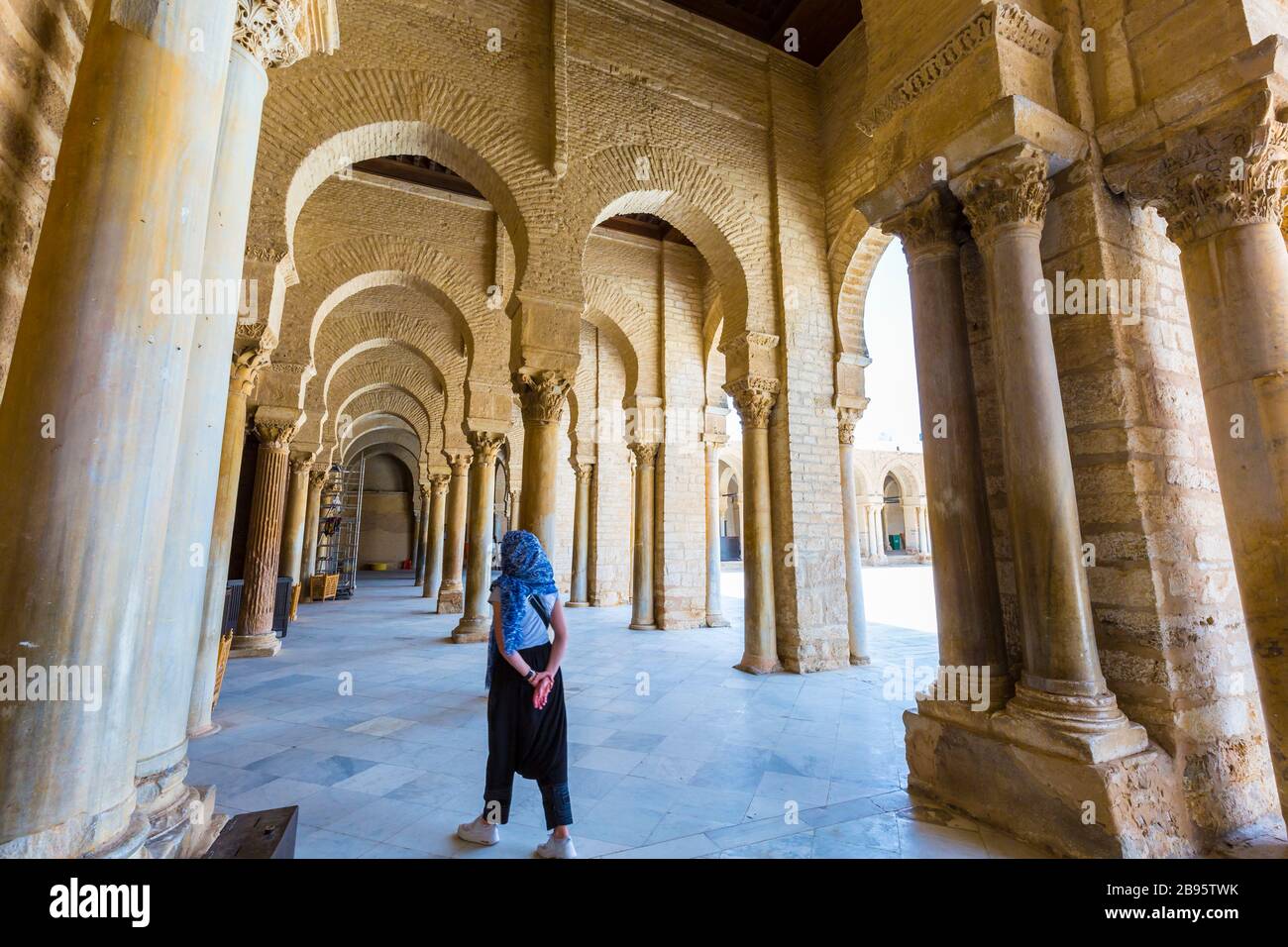Portico with columns Stock Photo - Alamy