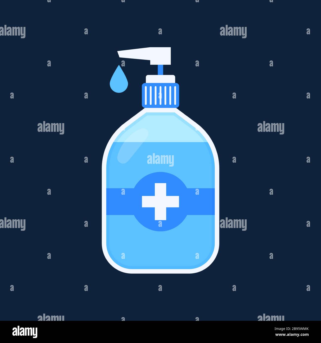 Disinfection. Hand sanitizer bottle, washing gel. Vector illustration ...